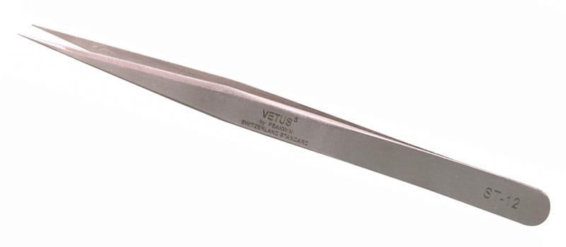ST-12 Type No.27 Straight (Medium Tip) Precision Stainless Tweezers ...